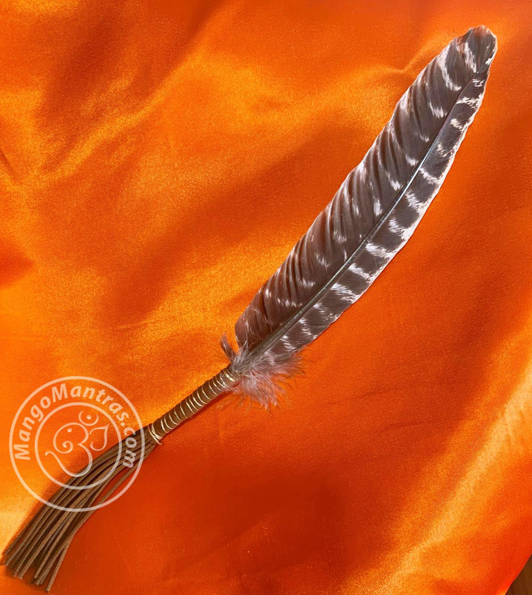 Sacred Ceremonial Turkey Feather in Leather – Mango Mantras LLC