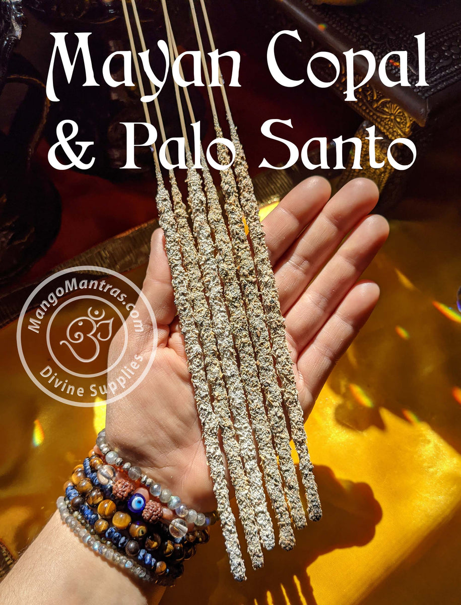🌟100% Pure Sacred Mayan Copal & Palo Santo Resin Incense Sticks for Bl ...