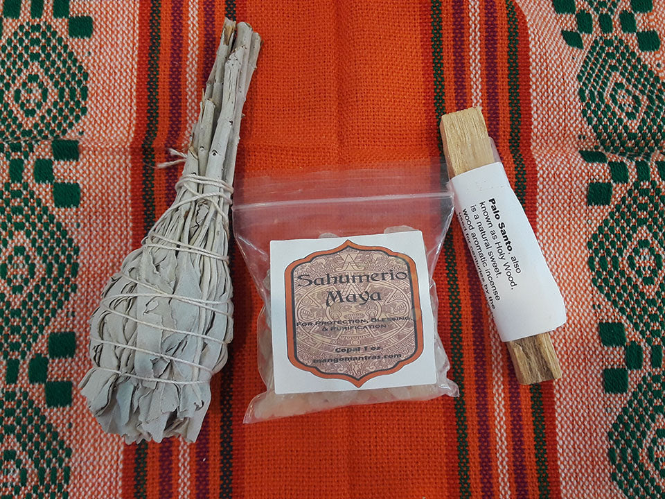 🧿Triple Power Smudge Kit! Copal, Palo Santo & White Sage for Protectio ...